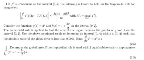Solved 1 If F Is Continuous On The Interval A B The