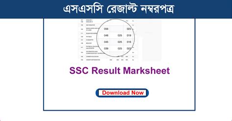 Ssc Result 2025 With Marksheet এসএসসি রেজাল্ট মার্কশীট