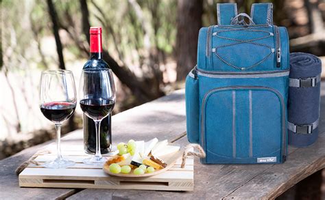 Hap Tim Picnic Basket Backpack For 2 Person With 2 Insulated Cooler