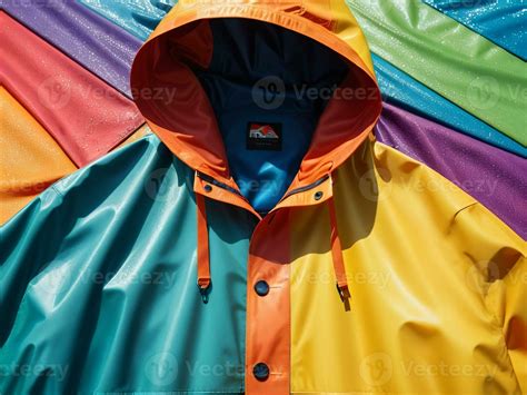 Ai Generated Stylish And Functional Hooded Raincoats For Any Weather