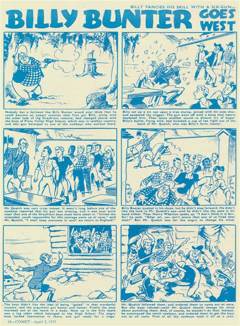 Comic Billy Bunter Goes West