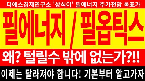 필에너지 필옵틱스 왜 털릴수 밖에 없는가 이제는 달라져야 합니다 2차전지 장비의 기본부터 알고가자 ~ 주가전망 목표가 Feat디에스경제연구소상식이 0718