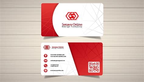 تصميم بطاقة اعمال بيزينيس كارد احترافي Qr Code فقط 5 خمسات
