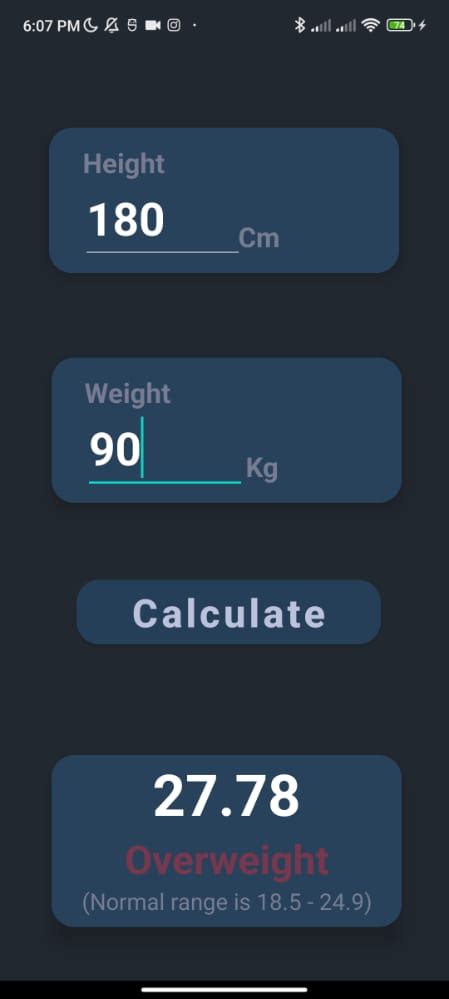 GitHub El Sayed Mustafa BMI Calculator