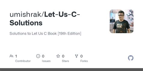Github Umishraklet Us C Solutions Solutions To Let Us C Book 19th Edition