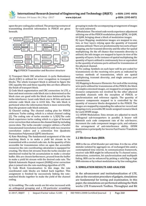 Simulation Of Lte Network Parameters Pdf