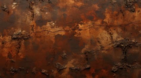 Premium Ai Image Rusty Metallic Background With Rusty Grunge Texture Ai Generated