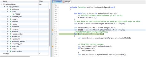 Xml Get Mxadvanceddatagrid Selected Item Stack Overflow