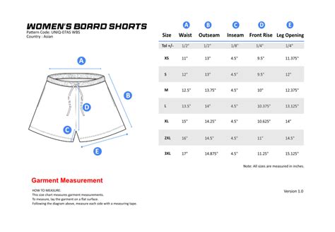 Size Chart Imprintph