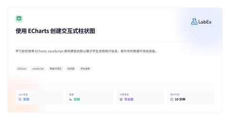 使用 Echarts 创建交互式柱状图 数据可视化 Labex