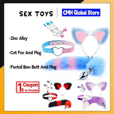 Cat Ear Sexy Cosplay Butt Fox Tail Cat Plug Plug Tails Sex Toys Toys For Women Couples Cosplay