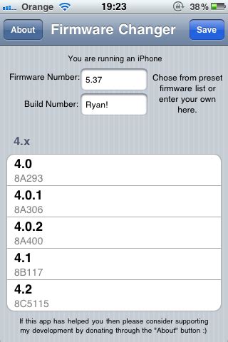 Firmware Changer Will Fake Your IPhone Firmware Version Without Updating
