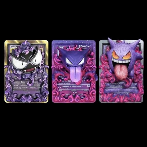 👻 Gengar Haunter And Gastly Ghost 1st Edition 3d Pokemon Printable