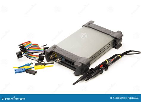 Modern Digital Signal Oscilloscope Isolated On White Stock Image Image Of Analog Electrical