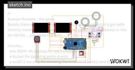 俄羅斯輪盤f 按鈕回合 Wokwi Esp32 Stm32 Arduino Simulator