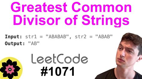 Live Solving Leetcode 1071 Greatest Common Divisor Of Strings Youtube