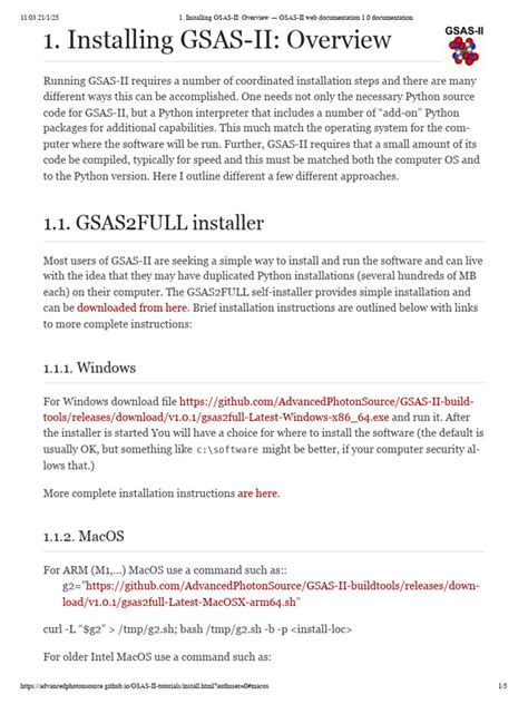 Gsas Ii Installation Guide Pdf Installation Computer Programs Mac Os