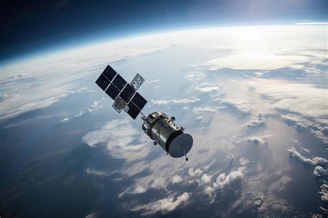 Premium Ai Image Pair Of Satellites Flying In Formation Completing Coordinated Mission