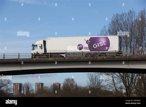 GIST Articulated Lorry On The Road In The Midlands UK Stock Photo Alamy