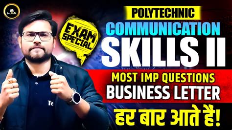 Communication Skills 2nd 20 नंबर के Most Important Questions Polytechnic4thsemester