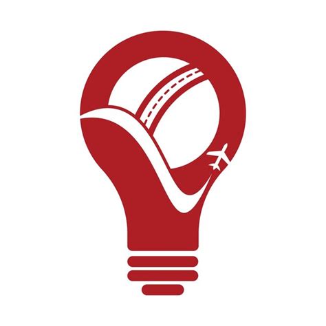 Premium Vector Cricket Travel Bulb Shape Vector Logo Design
