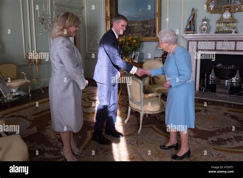 Queen Elizabeth Ii Receives Her Excellency Mrs Janice Charette The