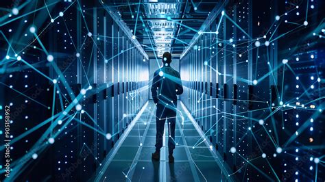 Businessman With Virtual Cyber Security Technology Businessman