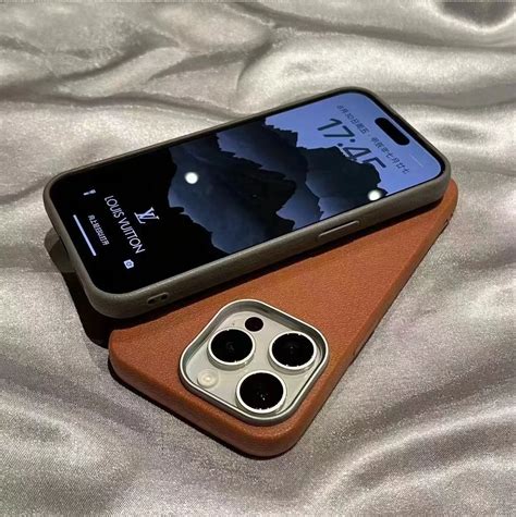 Роскошный Матовый кожаный чехол для телефона iPhone 11 12 13 14 15 16 ...