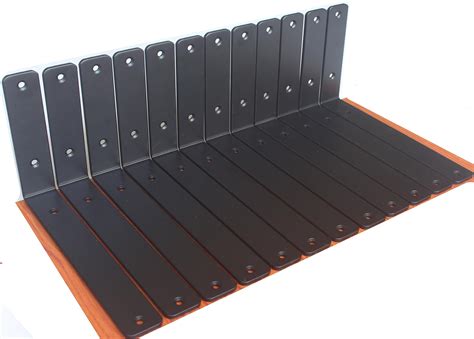 12 Pack L 10 X H 6 X W15 5mm Thick Black L Shelf