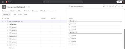 💡 Subtask Sections Convert To Sections When Task Is Converted To