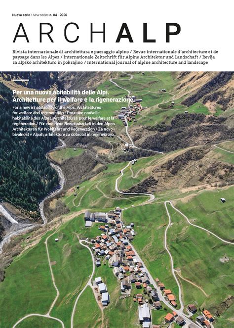 Archalp Rivista Internazionale Di Architettura E Paesaggio Alpino Revue Internationale D