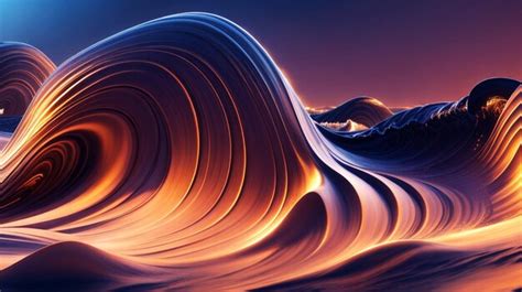 Premium Ai Image Abstract Backdrop With Curved Wave Pattern