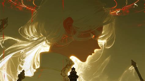 6215f Anime Girl White Hair 4k Wallpaper Iphone Phone