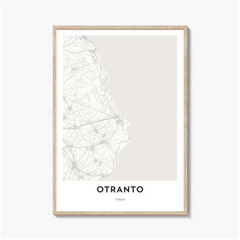 Map Of Otranto Print Otranto Map T Otranto Poster City Map Artwork For Home And Office