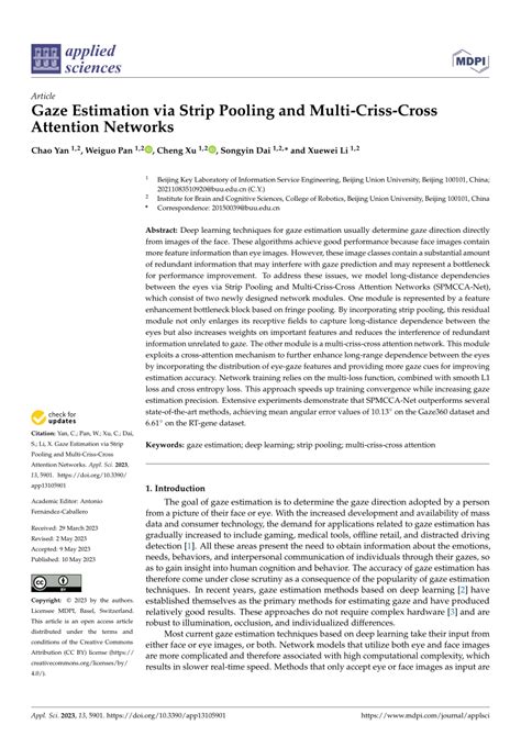 Pdf Gaze Estimation Via Strip Pooling And Multi Criss Cross Attention