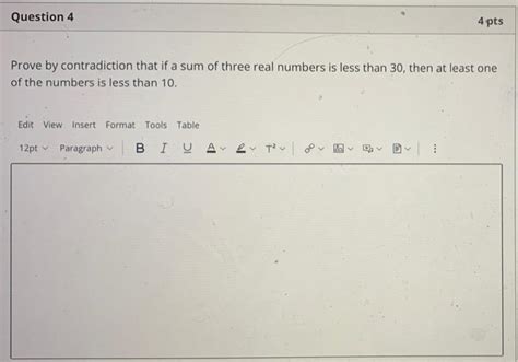 Solved Question 4 4 Pts Prove By Contradiction That If A Sum