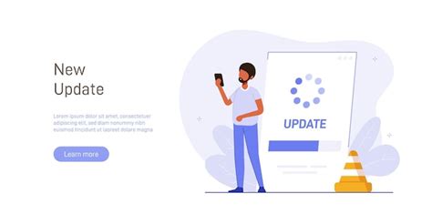 premium vector system or web application upgrade procedure concept of