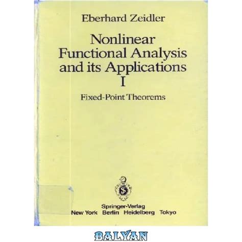 خرید و قیمت دانلود کتاب Nonlinear Functional Analysis Vol1 Fixed