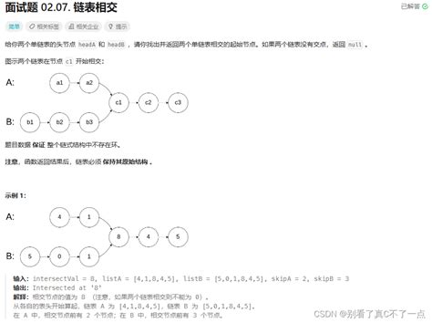 代码随想录算法训练营第五天 24 两两交换链表中的节点、19 删除链表的倒数第 N 个结点、面试题 0207 链表相交、142 环形链表 Ii代码随想录第五天 Csdn博客