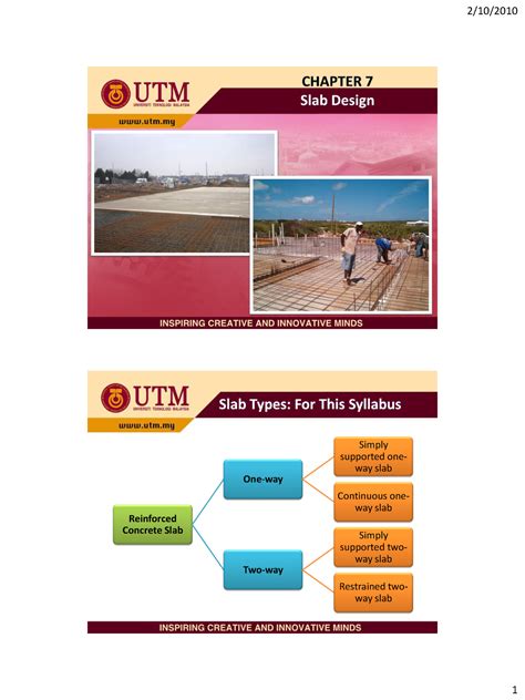 07 slab design reinforced concrete slab one way simply supported one