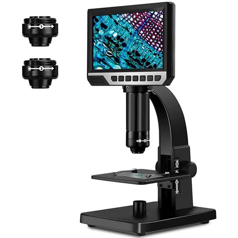 Lcd Digital Microscope 7 Ips Display 1080p 50x 2000x Magnification Biological Microscope