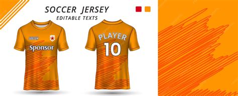 Premium Vector Orange Templates For Team Soccer Jersey Design For