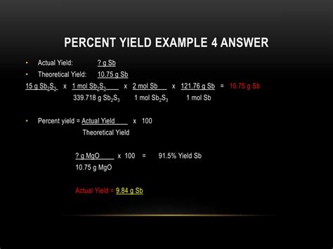 PPT Percent Yield PowerPoint Presentation Free Download ID 1837658