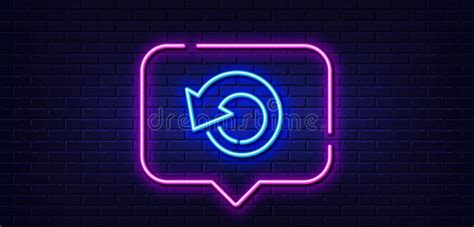 Recovery Info Line Icon Backup Data Sign Restore Information Neon Light Speech Bubble Vector