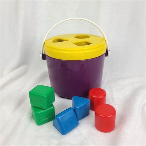 Tupperware Toys Tupperware Shape O Toy Bucket Pail Square Circle Triangle Tuppertoy Learning