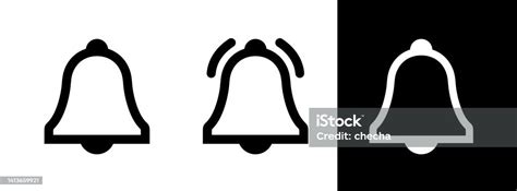 벨 아이콘 설정 웹 사이트 앱 Ui에 대한 알림 기호입니다 Brand Name Online Messaging Platform에 대한 스톡 벡터 아트 및 기타 이미지