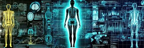 Innovative Medical Diagnostic Interface Showcasing Human Anatomy In Electric Blue Visualization