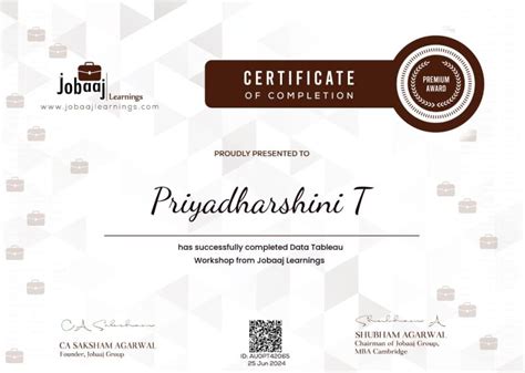 Completed Tableau Workshop On Data Visualization Priyadharshini T Posted On The Topic Linkedin