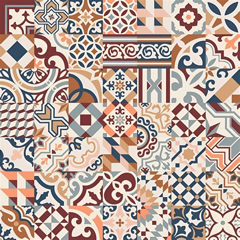 Patchwork Tile Pattern Design Seramic Patchwork Pattern