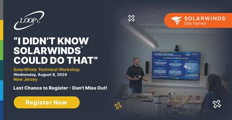 Cristina Salinas On Linkedin Solarwinds Tech Workshop New Jersey